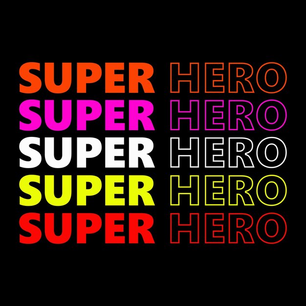 Vibrant Superhero Lettering in Striking Contrast Colors | Jiffy Designs