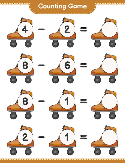 Counting Game with Roller Skates and Numbers | Jiffy Designs