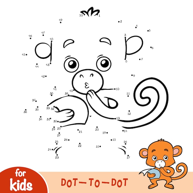 Adorable Cartoon Monkey Connects the Dots | Jiffy Designs