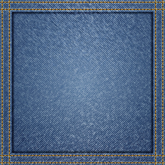 Textured Denim Backdrop with Golden Stitched Borders | Jiffy Designs