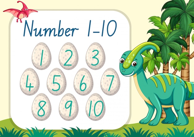 Vibrant Dinosaur and Numbers 1-10 Illustrated Learning Guide | Jiffy ...