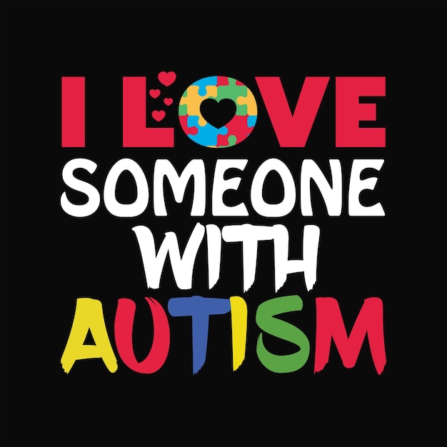 Vibrant Text Celebrating Love and Autism Awareness | Jiffy Designs