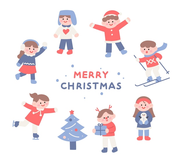 Delightful Winter Wonderland: Cheerful Kids Celebrate Christmas | Jiffy ...