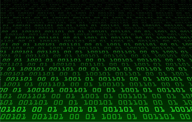 Binary Code Matrix on Dark Green Digital Background | Jiffy Designs