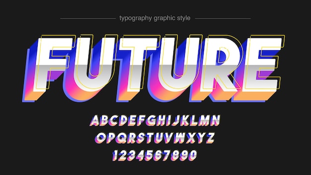 Vibrant 'Future' Typography with Futuristic Gradient Design | Jiffy Designs