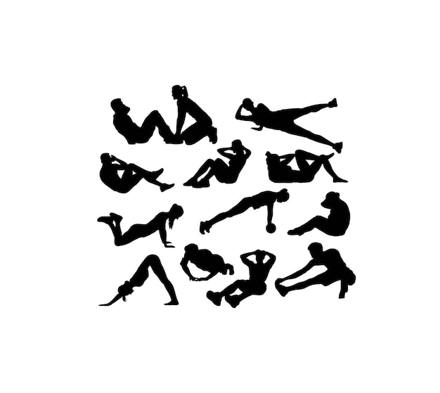 Dynamic Silhouettes of Acrobatic Poses and Movements | Jiffy Designs