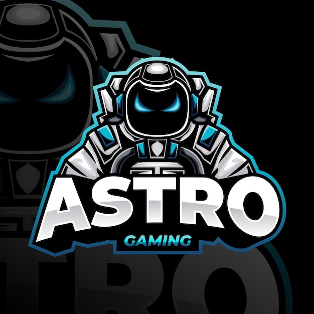 Futuristic Astro Gaming Emblem with Sleek Astronaut Helmet | Jiffy Designs