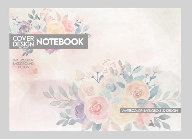 Pastel Floral Notebook Cover Design with Typography | Jiffy Designs
