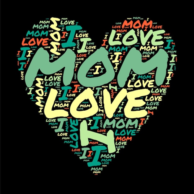 Colorful Heart-Shaped Typography Celebrating Love | Jiffy Designs