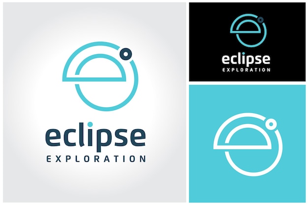 Sleek and Futuristic Eclipse Exploration Logo Design | Jiffy Designs