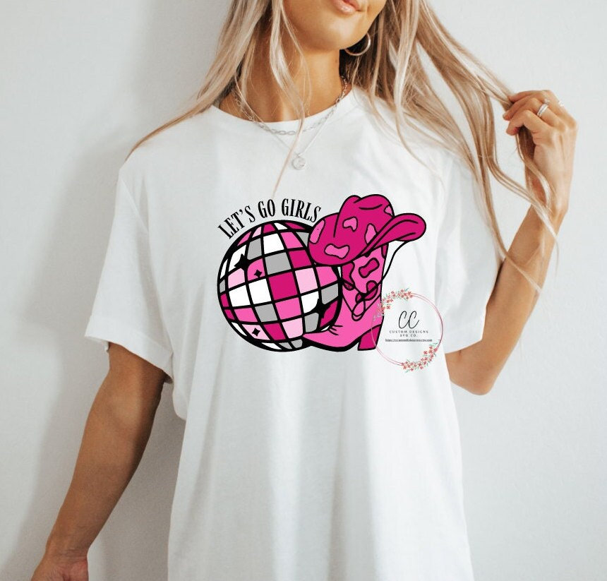 Lets Go Girls Svg, Cowgirl Svg, Disco Ball Svg, Disco Cowgirl Svg ...