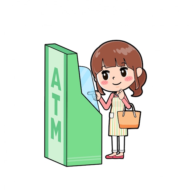 Friendly Girl Stands Next to Welcoming ATM Machine | Jiffy Designs