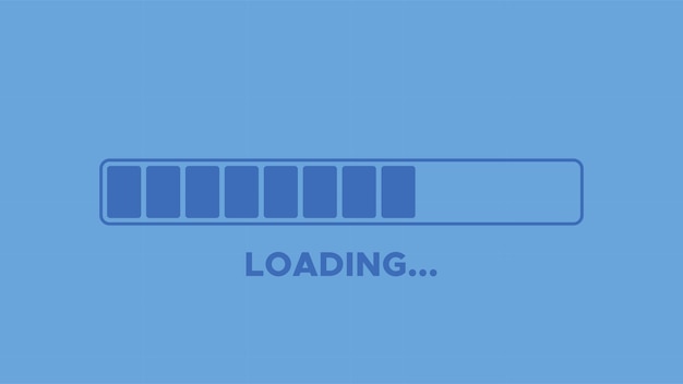 Minimalist Blue Loading Screen with Progress Bar | Jiffy Designs