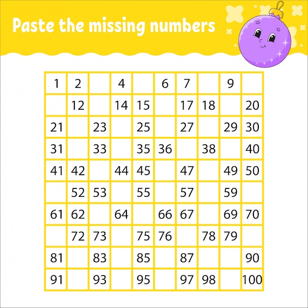 Vibrant Counting Grid with Cheerful Blob Character | Jiffy Designs