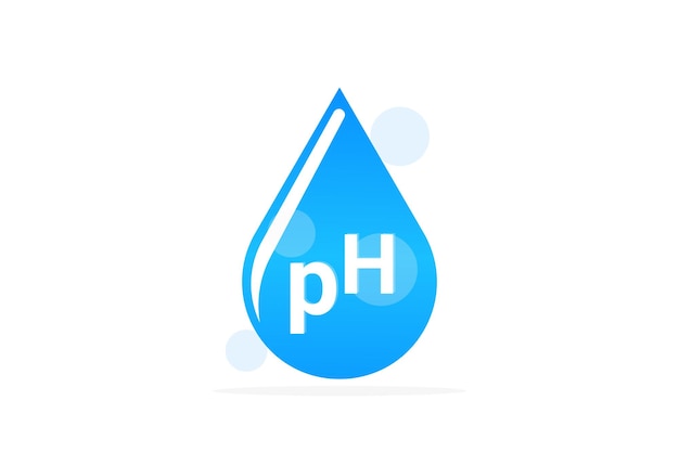 Iconic Blue Water Droplet with pH Indicator Symbol | Jiffy Designs