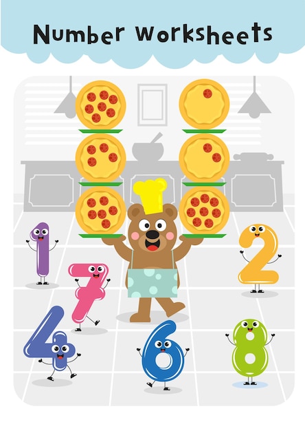 Colorful Counting Companions: Fun Number Worksheets for Kids | Jiffy ...