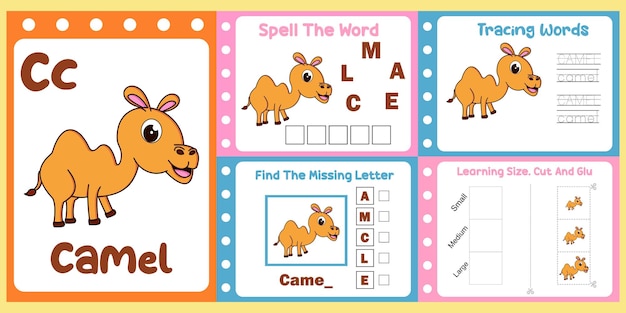 Engaging Educational Activities Featuring Adorable Camel Illustrations ...