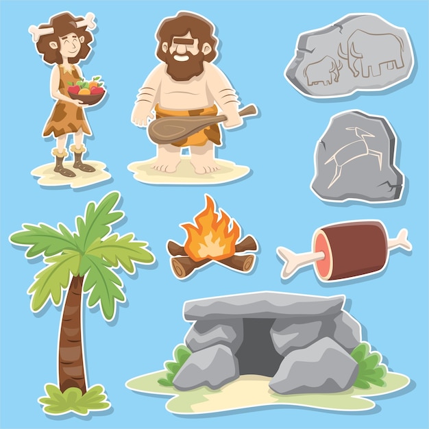 Prehistoric Adventure: Caveman, Fire, and Rugged Landscapes | Jiffy Designs