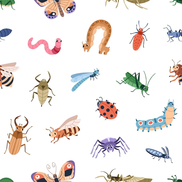 Vibrant Collection of Whimsical Bug and Insect Illustrations | Jiffy ...
