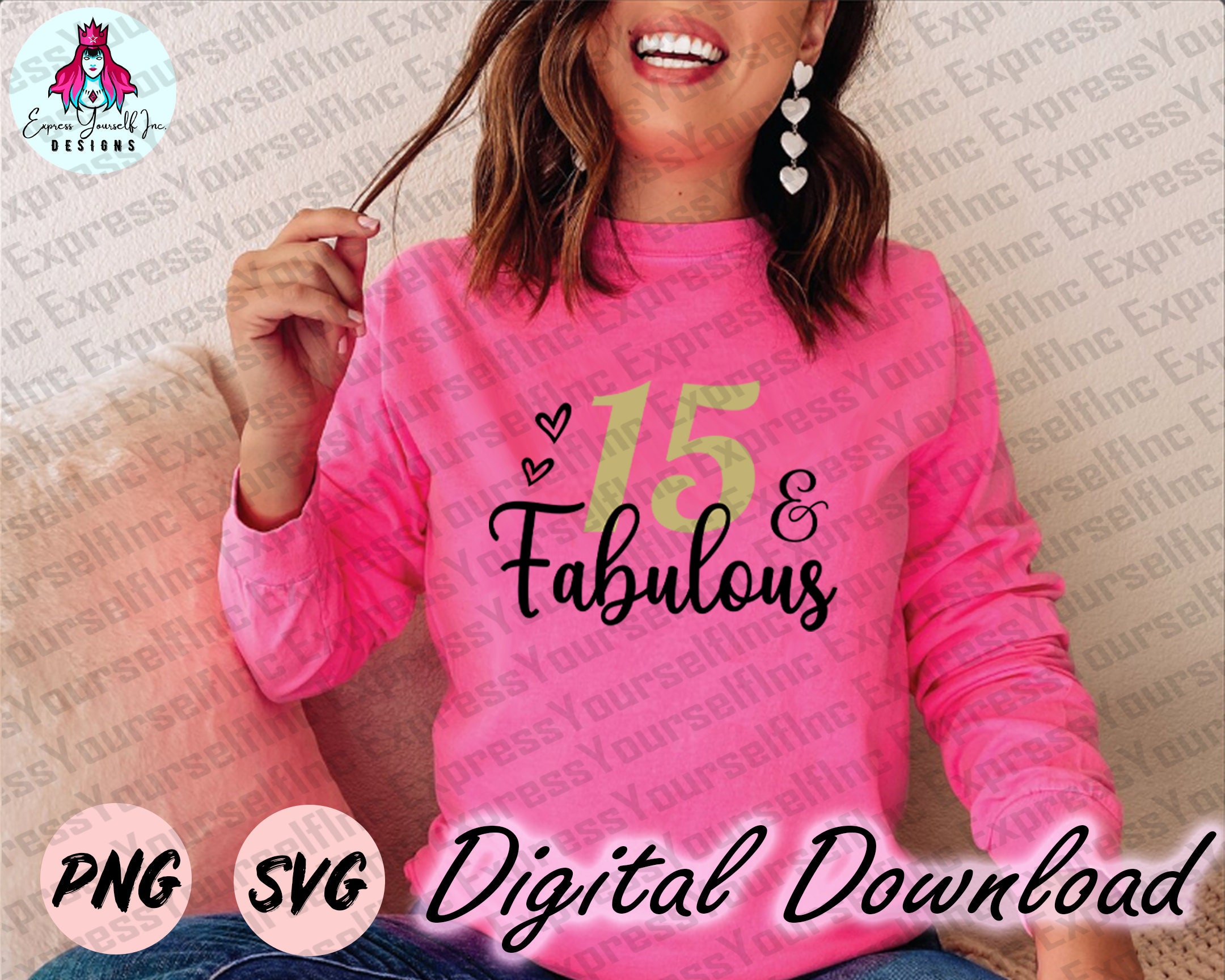 15 And Fabulous svg, 15th Birthday svg, Sweet 15 svg, Birthday ...