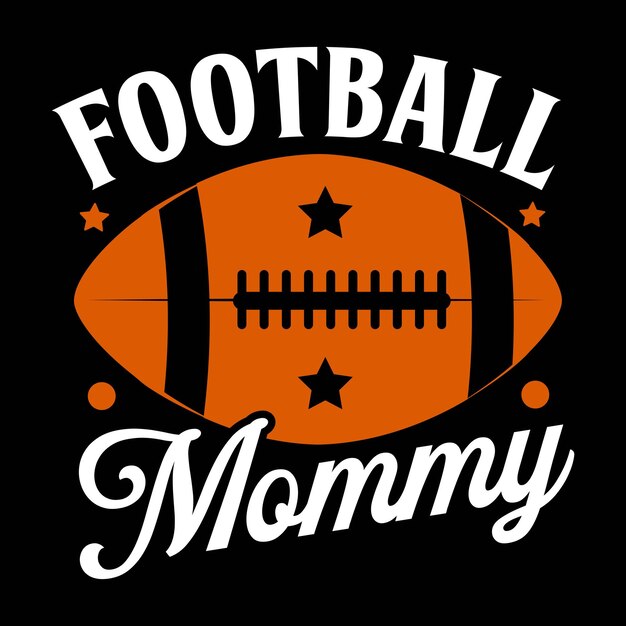 Vibrant Football Emblem with Playful 'Mommy' Lettering | Jiffy Designs