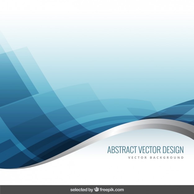 Abstract Geometric Blue Wave Design with Curved Lines | Jiffy Designs