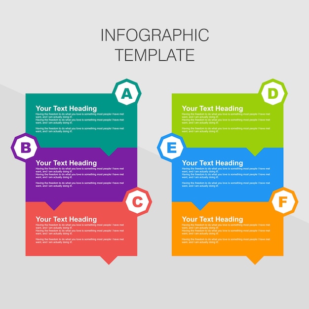 Colorful Infographic Template with Labeled Sections and Placeholders ...