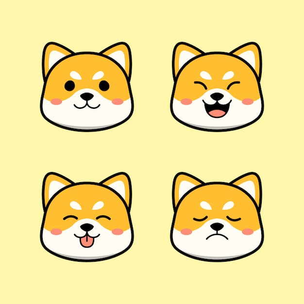 Playful Shiba Inu Faces: Cheerful Canine Expressions | Jiffy Designs