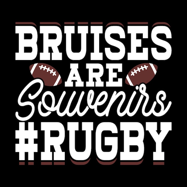 Rugged Rugby Bruises: Commemorative Sports Graphic | Jiffy Designs