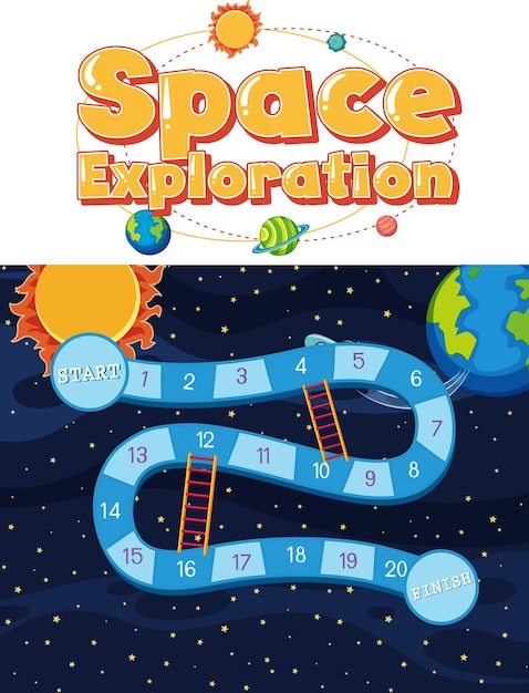 Vibrant Space Exploration Game Board with Planets and Planets | Jiffy ...