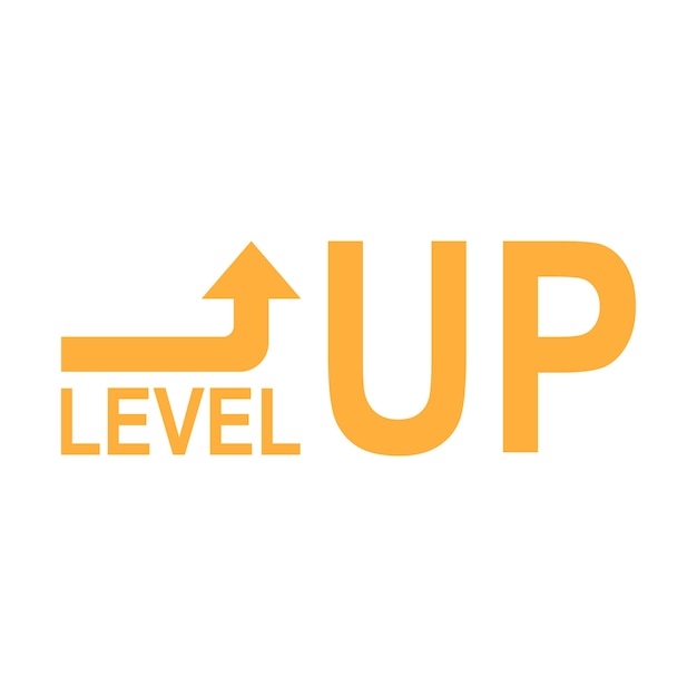 Vibrant 'Level Up' Graphic with Upward Arrow | Jiffy Designs