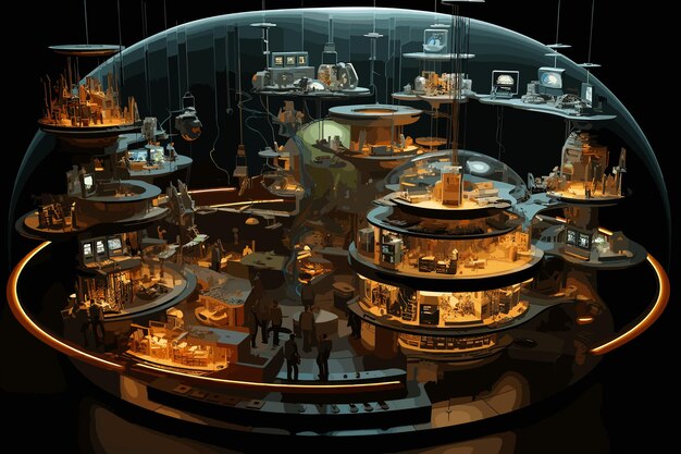 Captivating Steampunk-Inspired Mechanical Wonders in a Dimly Lit ...