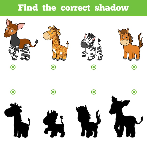 Adorable Safari Animals and Their Matching Shadows | Jiffy Designs