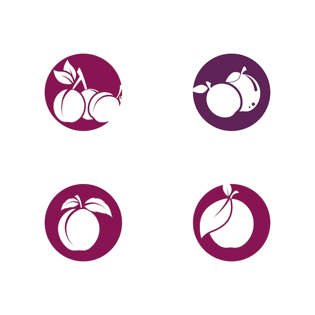 Vibrant Fruit Icons: Diverse Collection of Stylized Produce Symbols ...