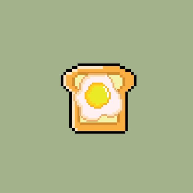 Delightful Pixel Art Toast with Sunny Egg | Jiffy Designs