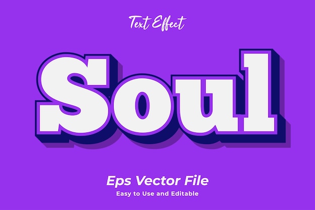 Vibrant Purple Soul Text with Stylized 3D Effect | Jiffy Designs