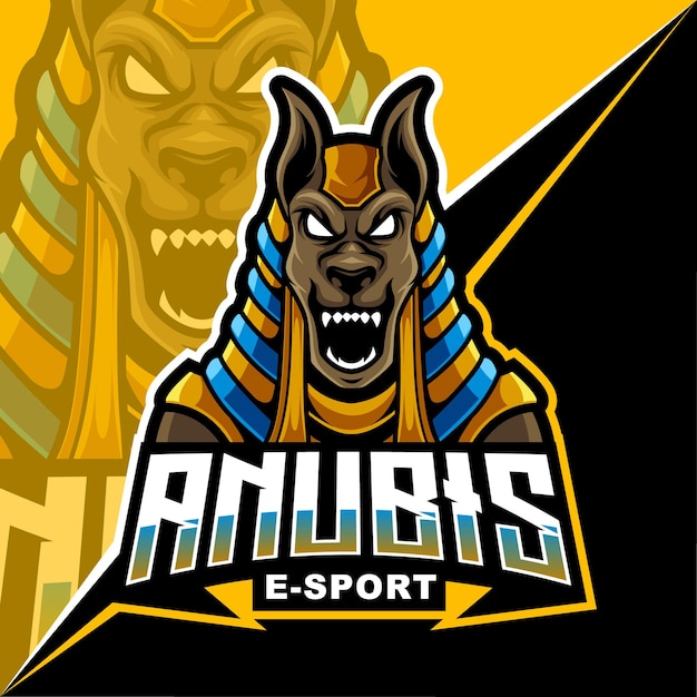 Fierce Egyptian-Inspired Esports Logo with Powerful Anubis Deity ...