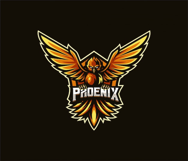 Majestic Phoenix Emblem with Fiery Wings and Bold Typography | Jiffy ...