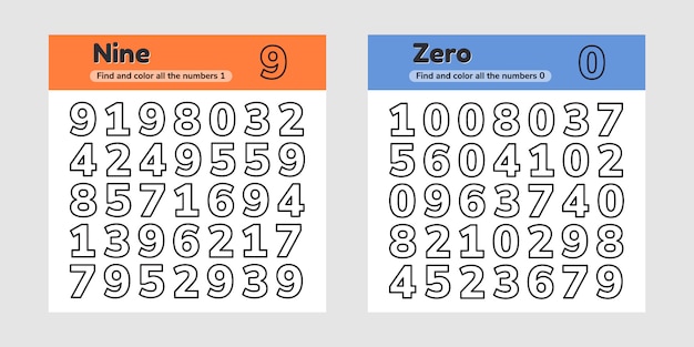 Vibrant Number Grids: Nine and Zero Designs | Jiffy Designs