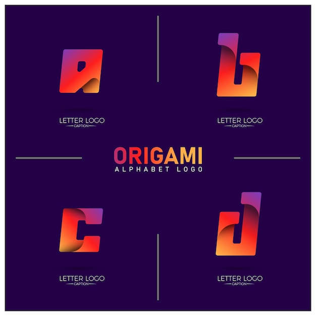 Vibrant Origami-Inspired Letter Logos in Bold Colors | Jiffy Designs