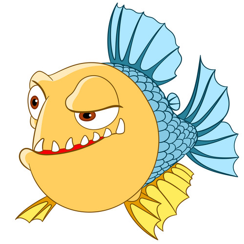 Cartoon Piranha Fish | Jiffy Designs