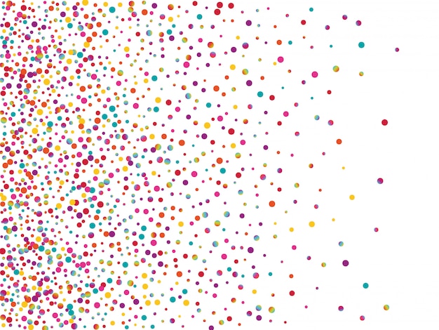 Vibrant Cascade of Colorful Confetti Dots on a Crisp White Background ...