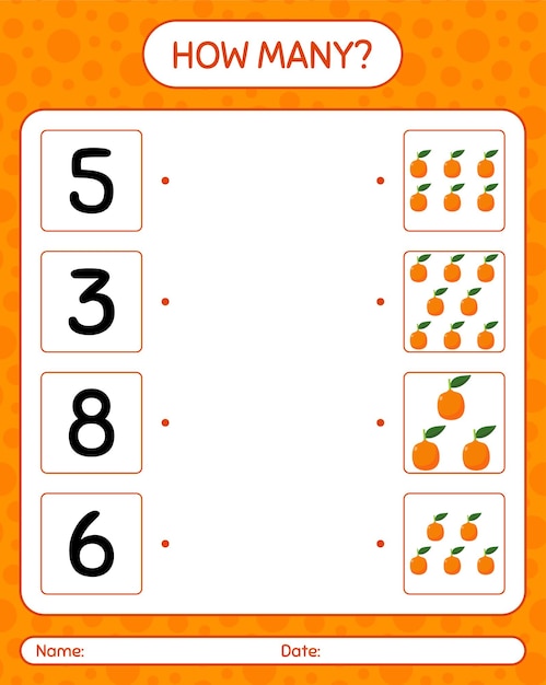Vibrant Citrus Counting Worksheet: Enhancing Early Math Skills | Jiffy ...