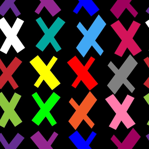 Vibrant Intersecting X Shapes Mosaic Pattern | Jiffy Designs