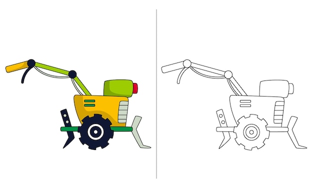 Vibrant Cartoon Combine Harvester Farm Machinery Illustration | Jiffy ...