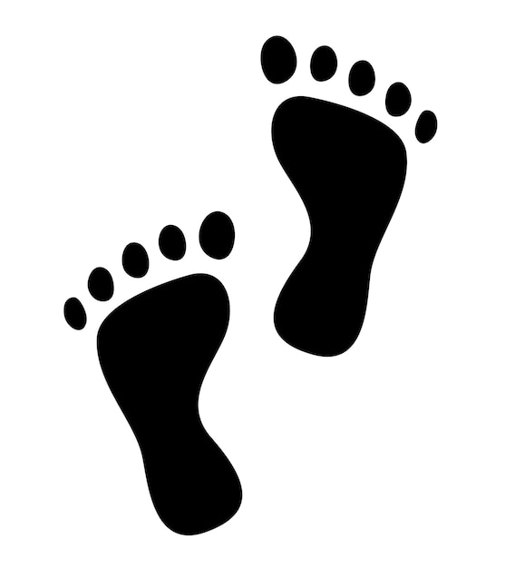 Stylized Footprints in Minimalist Design | Jiffy Designs