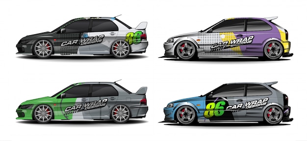 Vibrant and Stylized Racing Car Designs with Striking Graphics | Jiffy ...