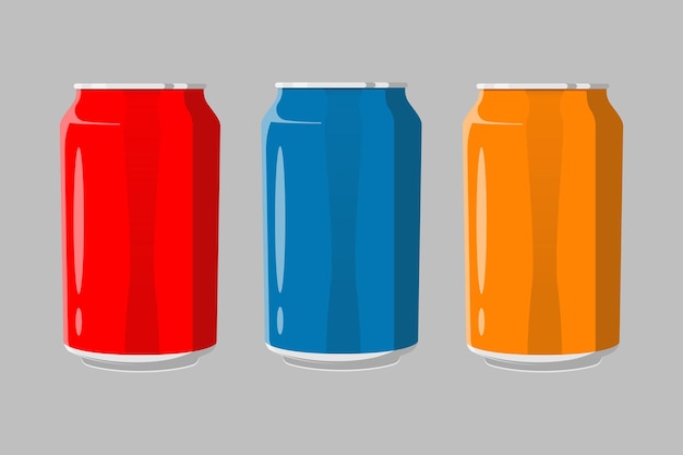 Vibrant Soda Cans in Primary Colors | Jiffy Designs