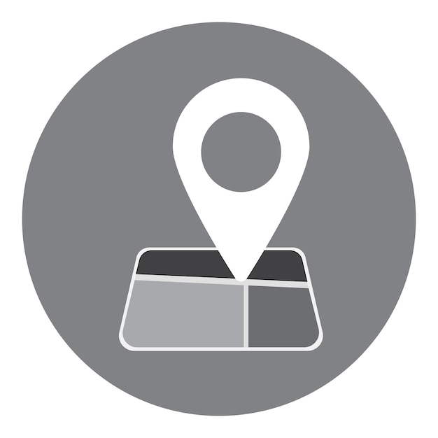 Simple Map Pin Icon on Minimalist Gray Background | Jiffy Designs