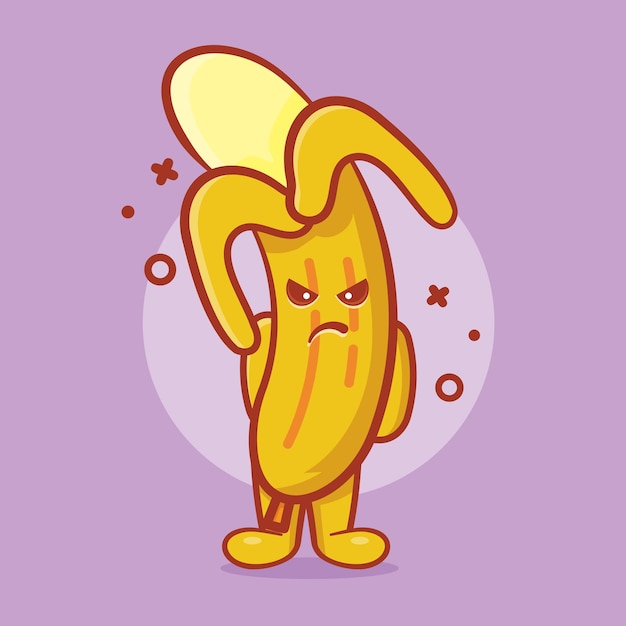 Angry Anthropomorphic Banana with Expressive Face | Jiffy Designs